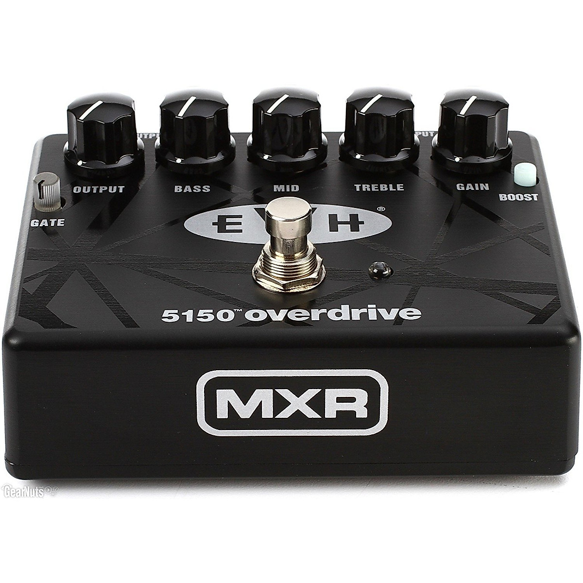 MXR EVH5150 Overdrive Pedal Bundle with 2 Patch Cables, Power Supply, and 6 Dunlop Picks