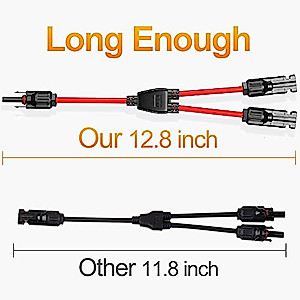 SOLPERK Solar Connectors 30A Y Branch 1 to 2 Parallel Adapter Cable Solar Cable Connectors Solar Panel Connectors Wire Plug Tool Kit for Solar Panel (M/FF, F/MM)