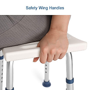 GreenChief Shower Chair for Inside Shower, Narrow Shower Stool Adjustable Bath Seat, Medical Bathtub Stool Small Shower Bench for Elderly, Senior, Handicap, Disabled (300 LBS)