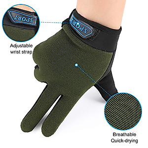 Accmor Kids Cycling Gloves, Kids Fishing Gloves, 4-10 Years Boys Girls Kids Sport Gloves, Breathable Non-Slip Full Finger Gloves for Child Cycling Climbing Riding Biking Outdoor Sports,Green
