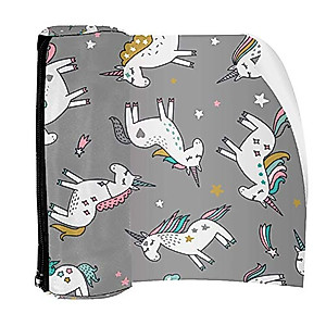 Magic Unicorn Pattern Pencil Bag Pen Case Stationary Case Pencil Pouch Desk Organizer Makeup Cosmetic Bag for School Office