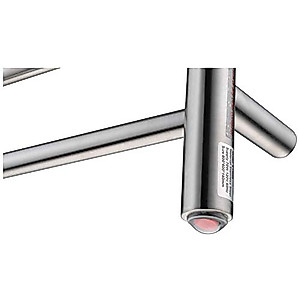 ANZZI Gown 7-Bar Wall Mounted Towel Warmer in Brushed Nickel | Energy Efficient 70W Electric Plug in Heated Towel Rack for Bathroom | Stainless Steel Towel Heater Rail Quick Towel Dryer | TW-AZ027BN