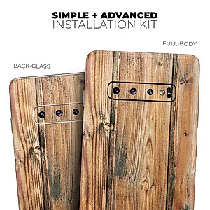 DesignSkinz Vertical Raw Aged Wood Planks Protective Vinyl Decal Wrap Skin Cover Compatible with The Samsung Galaxy S20 (Screen Trim & Back Glass Skin)