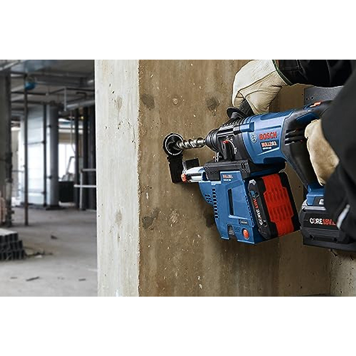 BOSCH GBH18V-26DK24 18V EC Brushless SDS-plus® Bulldog™ 1 In. Rotary Hammer Kit with (2) CORE18V® 8 Ah High Power Batteries