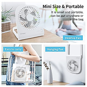 behappi 3 Speed 4800mah portable rechargeable Small Room Air Circulator desktop Fan Quiet 180° Adjustable
