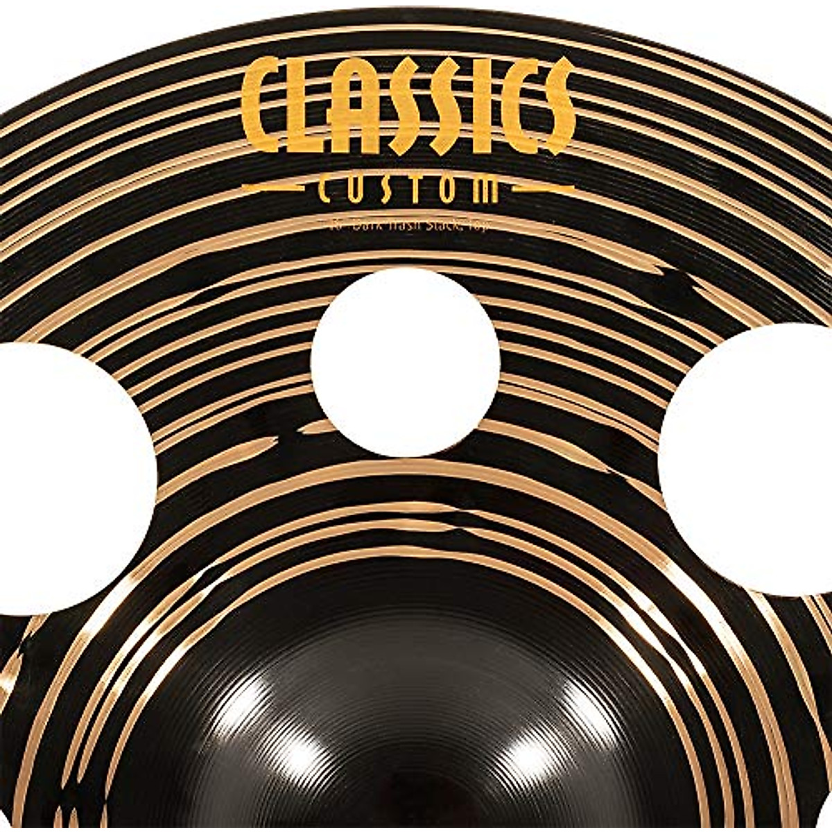 Meinl Cymbals Classics Custom Dark 16" Trash Stack Cymbal for Drum Set, Pair — Made in Germany — B12 Bronze, 2-Year Warranty (CC-16DASTK)