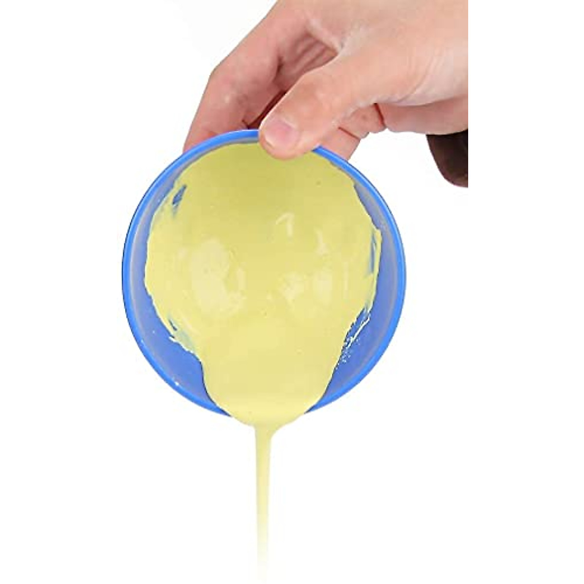 EustomA 4Pcs One Set Silicone Flexible Rubber Plaster Impression Mixed Alginate Bowl Dental Lab Mixing Bowls Blue