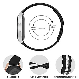 iWabcertoo Designer Sport Band Compatible for Samsung Galaxy Watch 4/5/6/Active Band 40MM 44MM,Watch 4/6 Classic 46MM 42MM 43MM 47MM/Watch 5 Pro/Watch 3 41mm, 20mm Silicone Soft Strap for Women Men