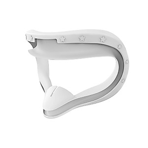 Anbee Silicone Soft Cushion Cover Comfort Shading Mask Padding Accessory Compatible with Oculus Quest 2 VR Headset (White)
