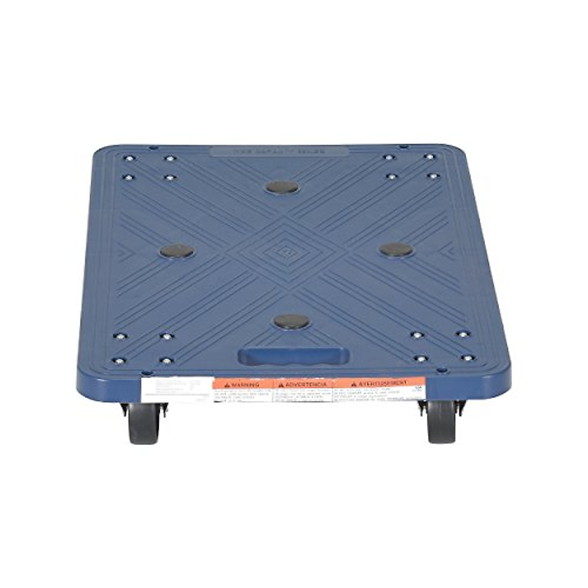Vestil POS-1624 Plastic Dolly with Molded Handle, 220 lbs Capacity, 23-3/8" Length x 15-1/2" Width x 4-1/2" Height Deck