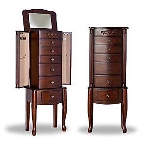 Hives and Honey Morgan Armoire Jewelry Cabinet, Dark Walnut