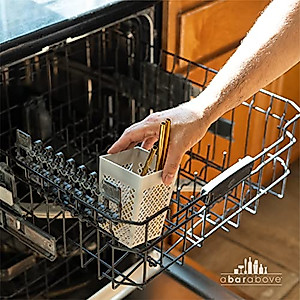 A Bar Above Dishwasher Basket – Plastic Straw Basket to Wash Reusable Straws, Cocktail Picks, & Small Items – Home & Commercial Kitchen Accessories