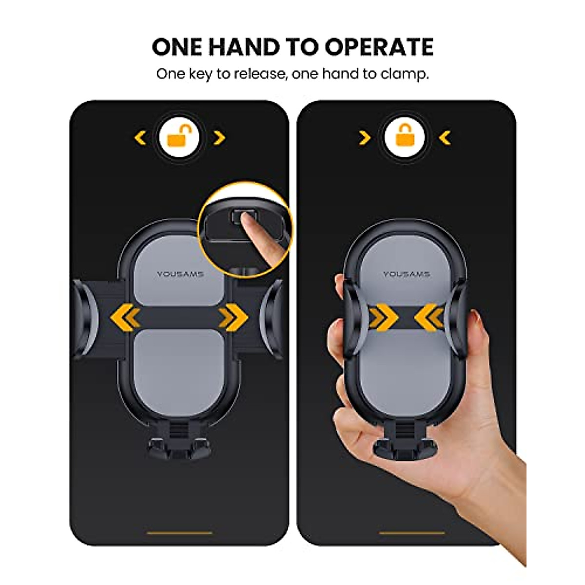 Car Phone Holder Mount: 2023 Hands-Free Vent Phone Clip [Big Phones & Thick Case Friendly], Compatible with iPhone 14/13/12 Pro/Max/8/Plus X/XR/XS/SE/Samsung Galaxy S22/S21/S20+/S10/S9/Note 20/10