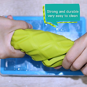 3 Packs Silicone Ice Cube Trays, Food Grade BPA free Ice Trays with Removable Lids, Easy Ice Release 24 Ice Cube Molds Ideal for Whiskey, Cocktails, Juice, Freezer, Baby Food and Frozen Treats