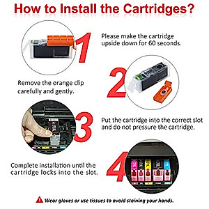 SCINK 270XL 271XL 270 271 XL Ink Cartridges 4 Sets with Gray, Work with Pixma TS9020 TS8020 MG7720 Printers 24 Pack