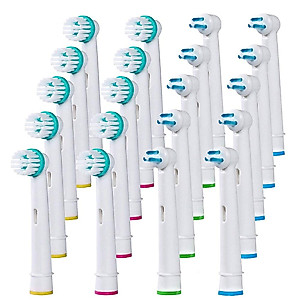 Compatible Oral-B Electric Toothbrush Ortho and Power Tip Bristle Replacement Head - 20-Pack | Braces Brush Heads with Dupont Bristles | Interproximal Clean with Orthodontic Brushes | Clean Retainers