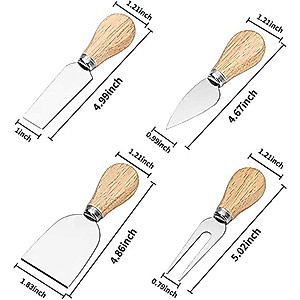 Linwnil 20 Pieces Spreader Knife Set Cheese Butter Spreader Knife Cheese Slicer Knife Mini Serving Tongs Spoons Forks for Charcuterie Boards Accessories,Birthday Wedding Christmas
