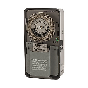 NSI 8000 Series Many Daily ON/Off Operations Per Day Duty Cycle 24 Hour Time Switch, Metal Indoor NEMA 1, 480/120 Trans. Input Supply, SPDT Output Contact (8001U), Color,Grey