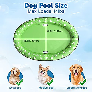 Ginkago Inflatable Pool Floats for Dogs Pet Swimming Pool Floating Row Bed Paddle Paws Floaties Doggy Puppy Pool Float for Summer Green