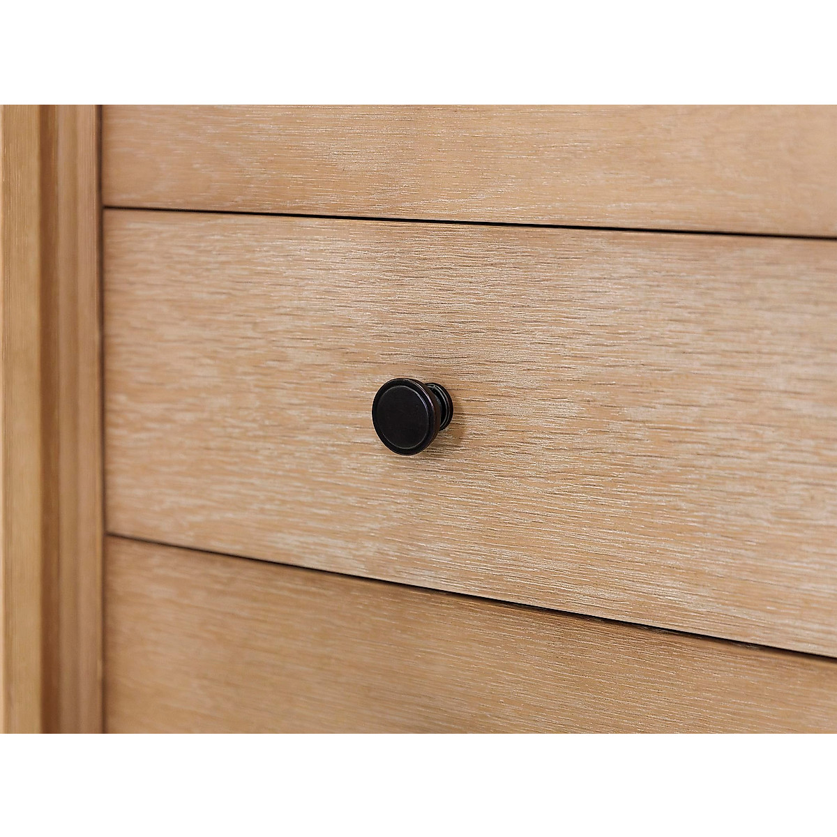 Martin Furniture Modern Wood Arched Display Cabinet/Bookcase, Office Shelving, Storage Cabinet, Fully Assembled, Light Brown