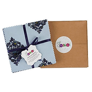 Soimoi Block Print Precut 5-inch Cotton Fabric Quilting Squares Charm Pack DIY Patchwork Sewing Craft