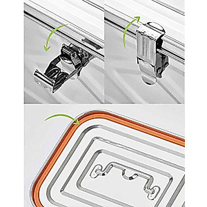 Stainless Steel 101oz (3L) Rectangular Kimchi Food Leakproof Airtight Storage Container Saver