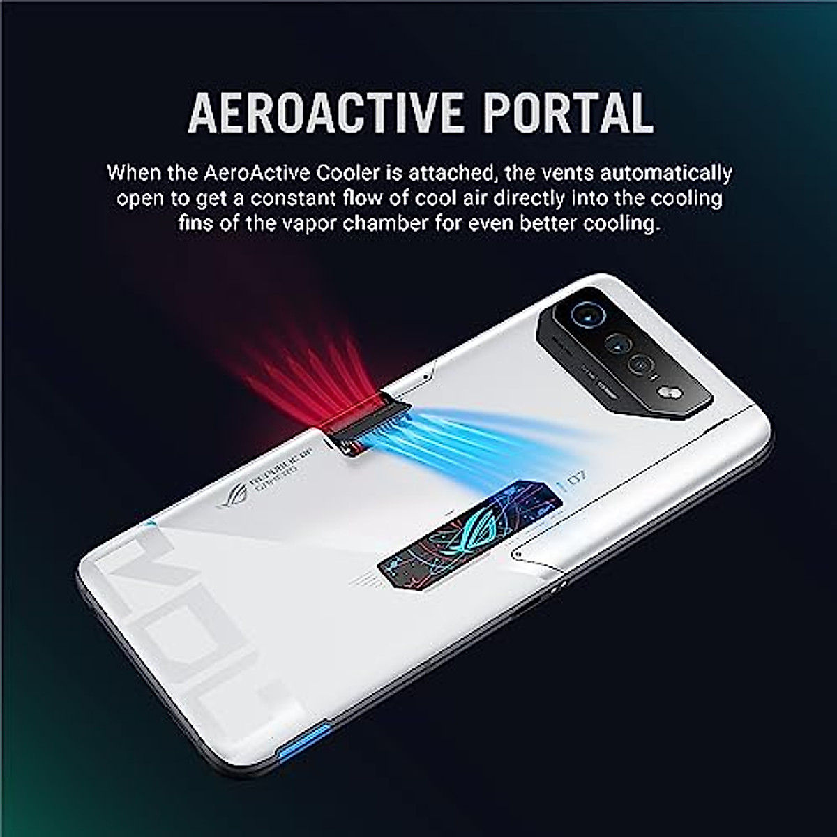 ASUS ROG Phone 7 Ultimate Cell Phone, AeroActive Cooler Bundle, 6.78” FHD+ 2448x1080 165Hz, 6000mAh Battery, 16GB RAM, 512GB Storage, AI2205-16G512G-ULT [US Version]