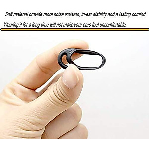 Zotech 6 Pair Silicone Ear Tips & Ear Hooks S/M/L for Samsung Gear IconX (2018 Edition) SM-R140 (Black)