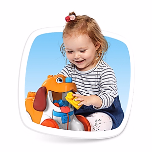 Mega Bloks Pull-Along Puppy Preschool Building Set with Block Pooping, Multi (GNW63)