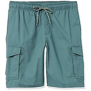 Amazon Essentials Men's 9" Elastic Waist Cargo Short, Sage Green, Large