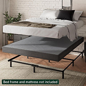 Zinus 5 Inch WonderBox(TM) Smart Box Spring Quick Assembly Mattress Foundation, Durable Metal Frame, Full, Grey