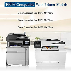 1-Pack Black 312A | CF380A Compatible Remanufactured Toner Cartridge Replacement for HP Color Laserjet Pro MFP M476dw M476dn M476nw Printer, Toner Cartridge.