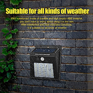 JHBOX Solar Powered Motion Lights 30 LED, Solar Outdoor Lights Motion Sensor Waterproof Luces Solares para Exteriores, Solar Sconce Lights Outdoor for Home Safety Christmas Gifts (1 Pack)