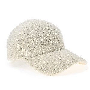 Lamb-Wool Baseball-Caps Warm-Winter Teddy-Fleece Hip-Hop Cap for Men Women Outdoor Travel Beige