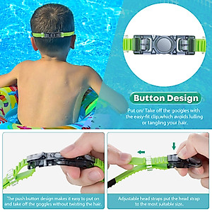 portzon Kids Swim Goggles Anti Fog Swimming Goggles Clear No Leaking for Child