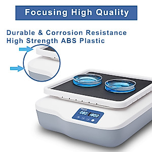 ONiLAB Digital Orbital Shaker Adjustable Speed 40-200RPM,Capacity 2KGS, Orbital Rotator Shaker with Continuous Mode(Set time to Zero) or Timer Mode, LCD Display Speed and time, Labs and Classrooms