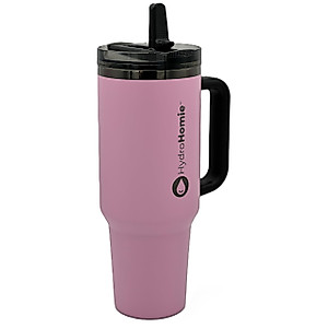 HYDRO HOMIE The Big Swig Premium 40oz Tumbler with Flip Straw Lid – Travel Car Cup Holder Friendly, Insulated Stainless Steel Tumbler - PINK GOAT