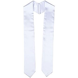 QOMOLANGMA 10PCS Sublimation Blank Graduation Stole Sash 60 in x 4.92 in Adult Bachelor Belt Double Layer Graduation Party Gift for Hear Press Transfer
