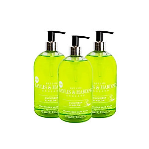 Baylis & Harding Hand Wash, Cucumber & Melon Scent, Luxury Hand Wash, Cruelty Free, Paraben Free, Vegan, Made in the UK, 3 Pack