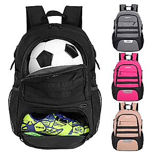 LARIPOP Boys Soccer Bag - Soccer Backpack, Colorful Waterproof Sports Bag Suitable for Volleyball, Basketball Accessories, Large Capacity Equipment Bag, with Ball Compartment and Laptop Compart