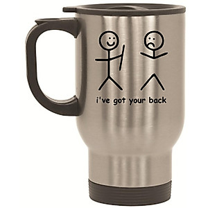 BeeGeeTees i've got your back Stainless Steel Travel Mug (14 oz)
