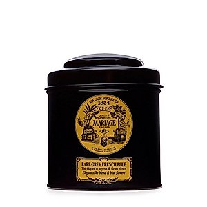 MARIAGE FRERES. Earl Grey French Blue 100g Loose Tea, Tin Caddy (1 Pack)