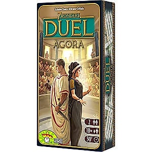 7 Wonders Duel Agora Board Game EXPANSION | 2 Player Game| Strategy Board Game | Civilization Board Game for Game Night | Board Game for Couples | Ages 10+ | Made by Repos Production