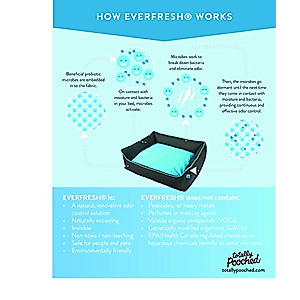 Totally Pooched Explore Bolster Dog Bed with EVERFRESH Probiotic Technology for Natural, Non-Toxic Odor Control- Blue, Small