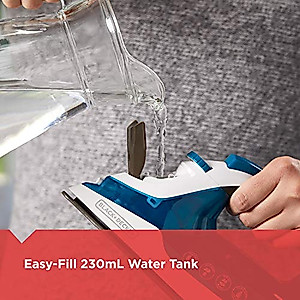 BLACK+DECKER Easy Steam Compact Iron, IR06V, Dual Position Cord, TrueGlide Non-Stick Soleplate, Vertical Steam, SmartSteam