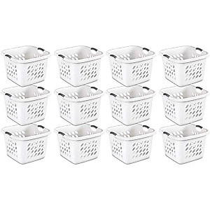 Sterilite 12178006 Ultra Square Laundry Basket with Titanium Inserts (12 Pack)