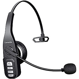 Bluetooth Headset with Microphone,Trucker Bluetooth Headset with Noise Cancelling,22Hrs Call Time,V5.0 Wireless Headset with Mute Button,On Ear Headphones for Cell Phones Business Office