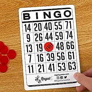 Regal Games - Classic Bingo Cards - 200 Count - 6.125” x 4.17” Cardstock - White