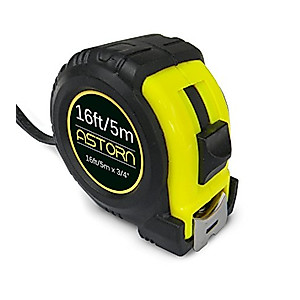 Astorn Metric Tape Measure 16ft/5M Retractable - Clear, Easy to Read Measuring Tape for Adults & Kids - Cinta Metrica Profesional Measurement Tape for Contractors & DIY