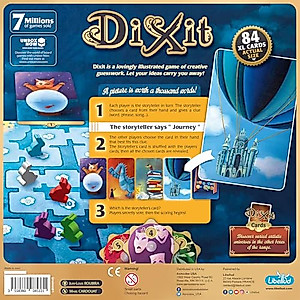 Dixit Board Game - The Award-Winning Game of Imagination and Creativity! Fun Family Storytelling Game for Kids & Adults, Ages 8+, 3-6 Players, 30 Minute Playtime, Made by Libellud